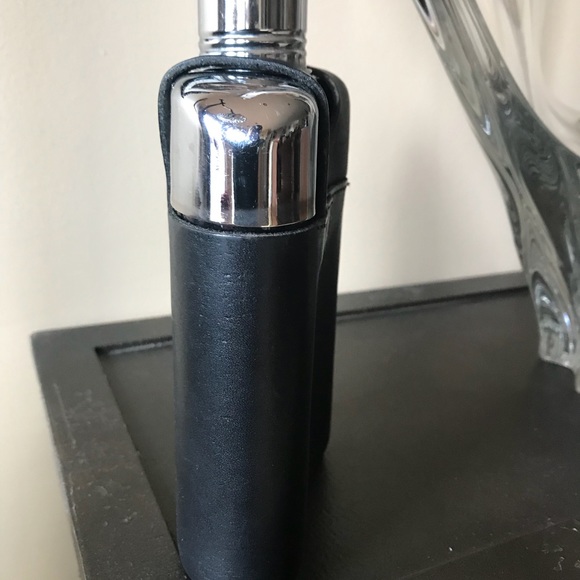 Dior | Accessories | Christian Dior Vintage Black Leather Flask | Poshmark